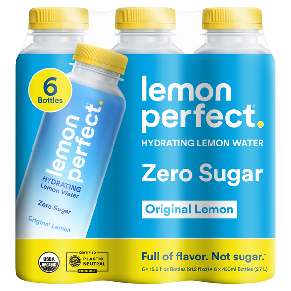 Save on Lemon Perfect Organic Zero Sugar Original Lemon Water - 6 pk Order Online Delivery ...