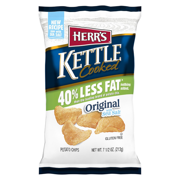 Save on Herr's Gluten Free 40% Less Fat Original Kettle Cooked Potato ...
