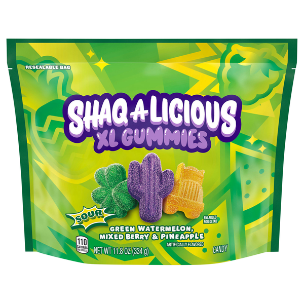 Save on SHAQ-A-LICIOUS Sour Chewy XL Gummies Candy Order Online ...