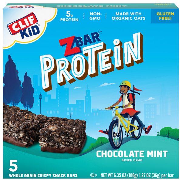 Save on Clif Kid Zbar Protein Crispy Snack Bars Chocolate Mint - 5 ct ... Save on Clif Kid Zbar Protein Crispy Snack Bars Chocolate Mint - 5 ct ...