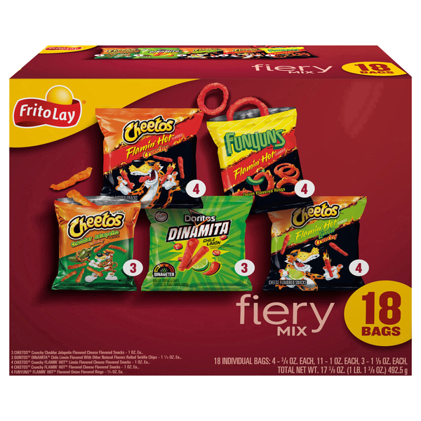 Save on Frito-Lay Snacks Fiery Mix Variety Pack - 18 ct Order Online ...