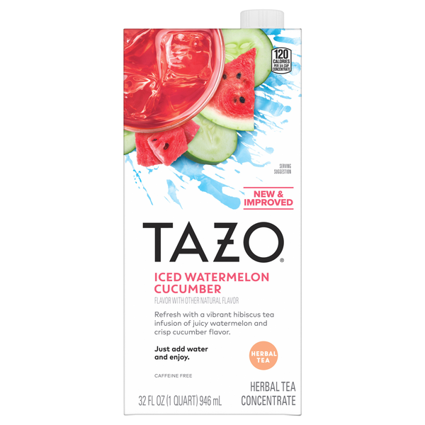 Save on Tazo Refreshers Iced Watermelon Cucumber Herbal Tea Concentrate ...