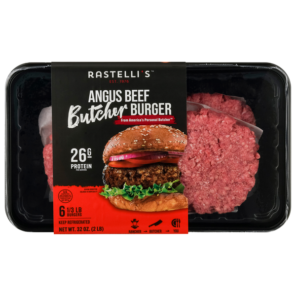 Save on Rastelli's Butcher Angus Beef Burger - 6 ct Order Online ...
