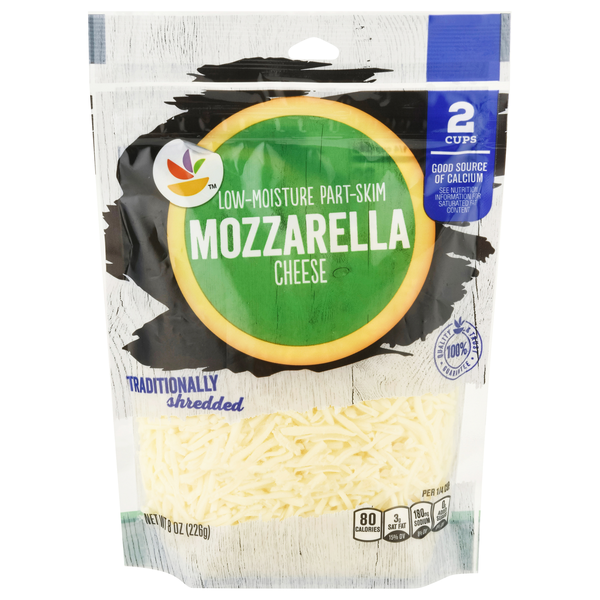 Save on Our Brand Traditionally Shredded Part Skim Mozzarella Cheese ... Save on Our Brand Traditionally Shredded Part Skim Mozzarella Cheese ...