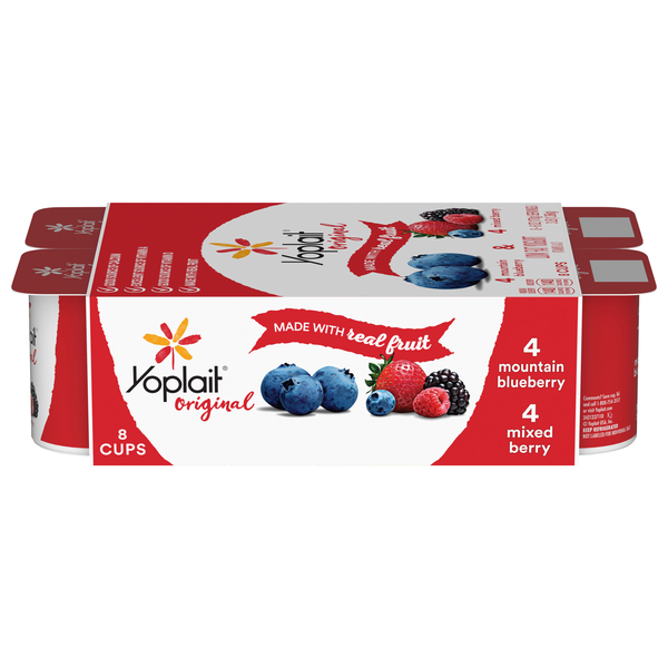 Save on Yoplait Original Low Fat Mountain Blueberry & Mixed Berry Yogurt Cup 8 ct Order Online ...
