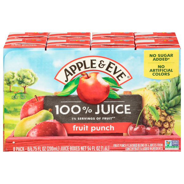 Save on Apple & Eve Fruit Punch Juice Boxes No Sugar Added - 8 pk Order ...