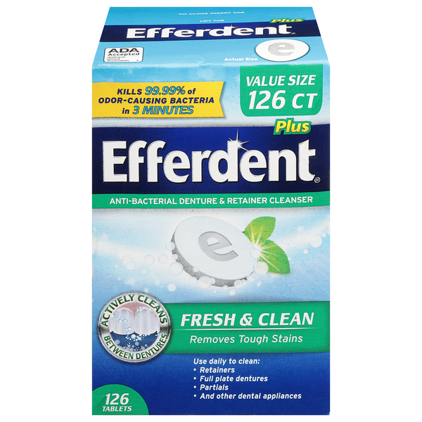 Save on Efferdent Anti-Bacterial Denture Cleanser Fresh & Clean Order ...