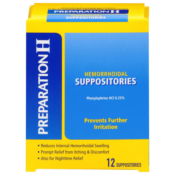 Save on Preparation H Hemorrhoidal Suppositories Order Online Delivery ...
