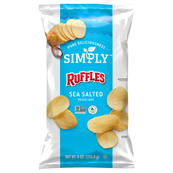 Save on Ruffles Simply Potato Chips Sea Salted Order Online Delivery ...
