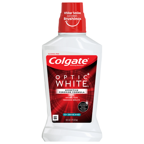 Save on Colgate Optic White Advanced Whitening Mouthwash Icy Fresh Mint ...