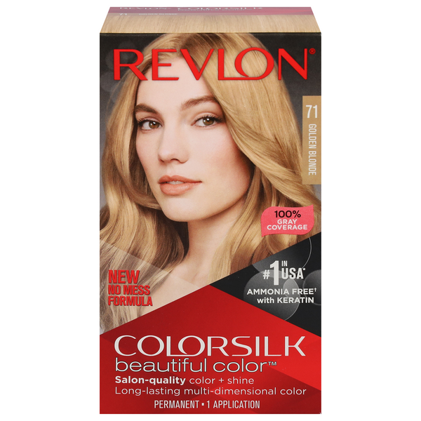Save on Revlon ColorSilk Permanent Hair Color Golden Blonde 71 Order ...