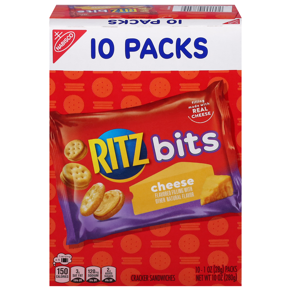 Save on Nabisco Ritz Bits Cheese Cracker Sandwiches - 10 ct Order ...