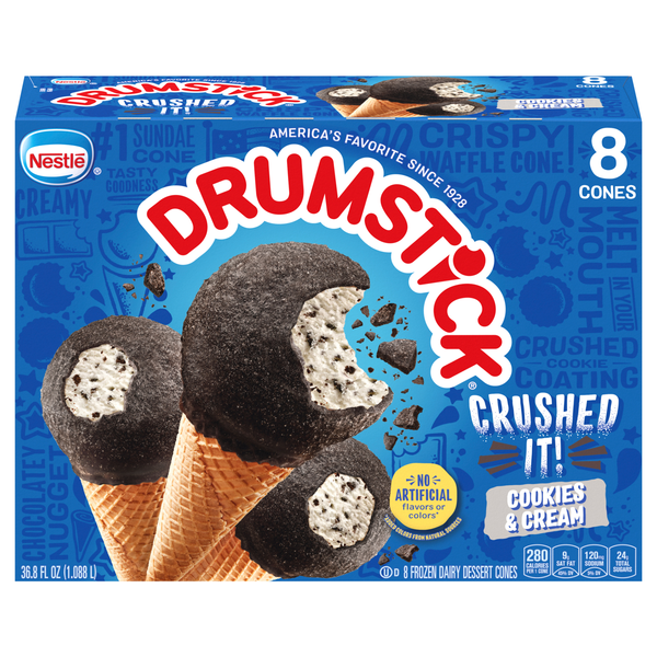 Save on Nestle Drumstick Crushed It! Cookies 'N' Cream Sundae Cones - 8 ...
