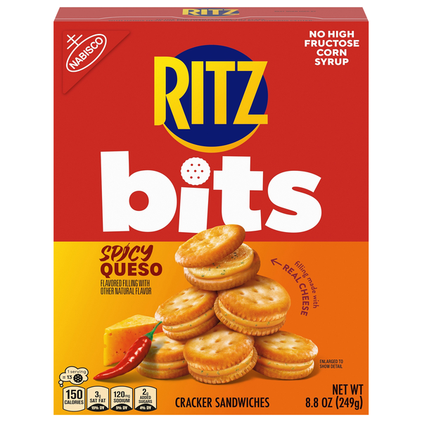 Save on Nabisco Ritz Bits Spicy Queso Cracker Sandwiches Order Online ...