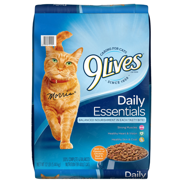 Save on 9Lives Daily Essentials Chicken Beef & Salmon Adult Dry Cat ...