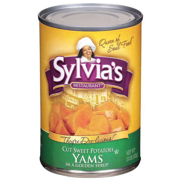 Save on Sylvia's Restaurant Cut Yams Sweet Potatoes in Syrup Order ...