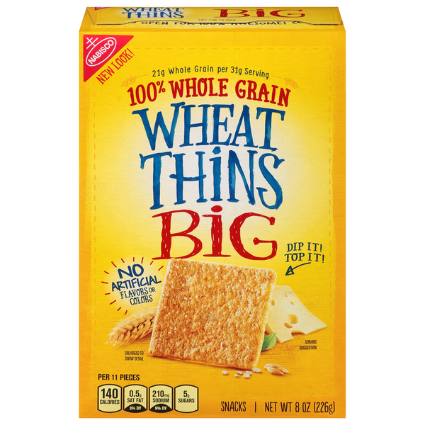Save on Nabisco Wheat Thins Big Whole Grain Crackers Order Online ...