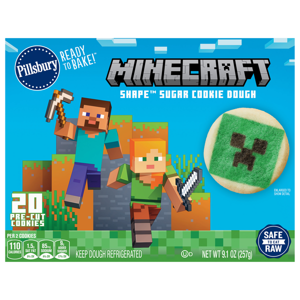 Save on Pillsbury Ready to Bake! Minecraft Shape Sugar Cookie Dough ...