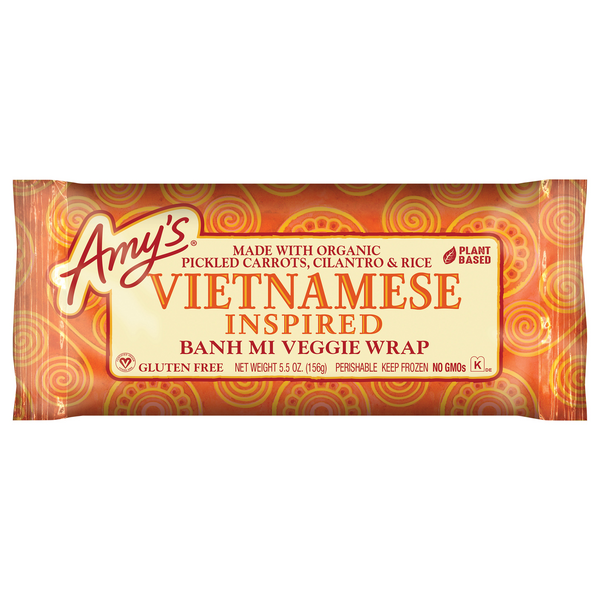 Save on Amy's Organic Gluten Free Banh Mi Veggie Plant-Based Frozen ...