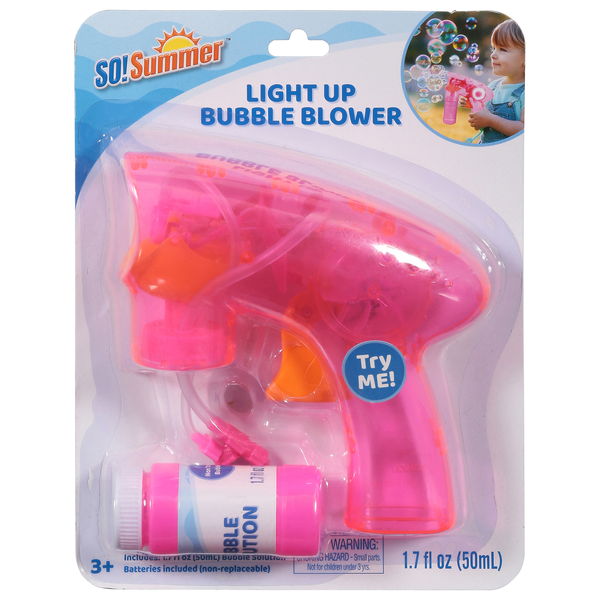 Save on Toy Box Light Up Bubble Blower Ages 3+ Pink Order Online Delivery | Food Lion