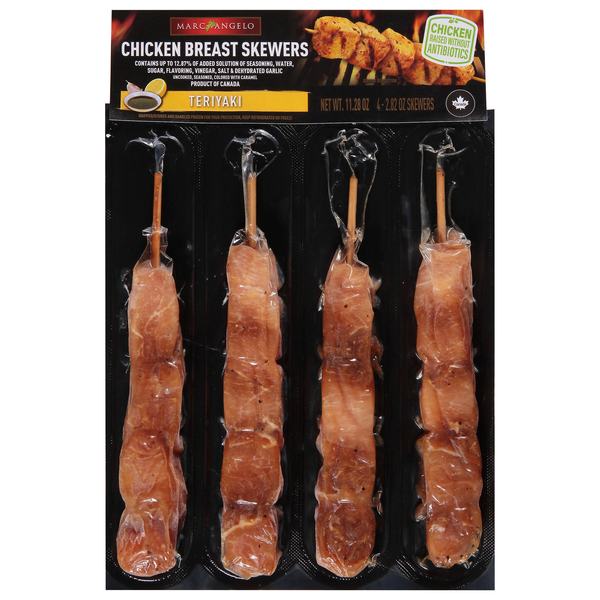 Save on Marc Angelo Teriyaki Chicken Breast Skewers - 4 ct Order Online ...