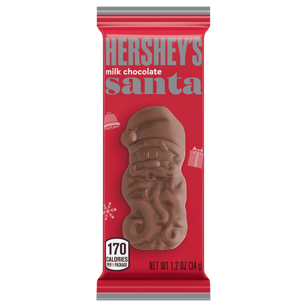 Save on Hershey's Milk Chocolate Santa Christmas Candy Bar Order Online ...