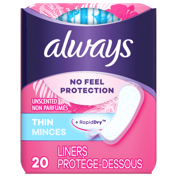 Save on Always No Feel Protection Unscented Thin Daily Liners Order ...