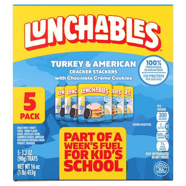Save on Lunchables Cracker Stackers Turkey & American - 5 ct Order ...