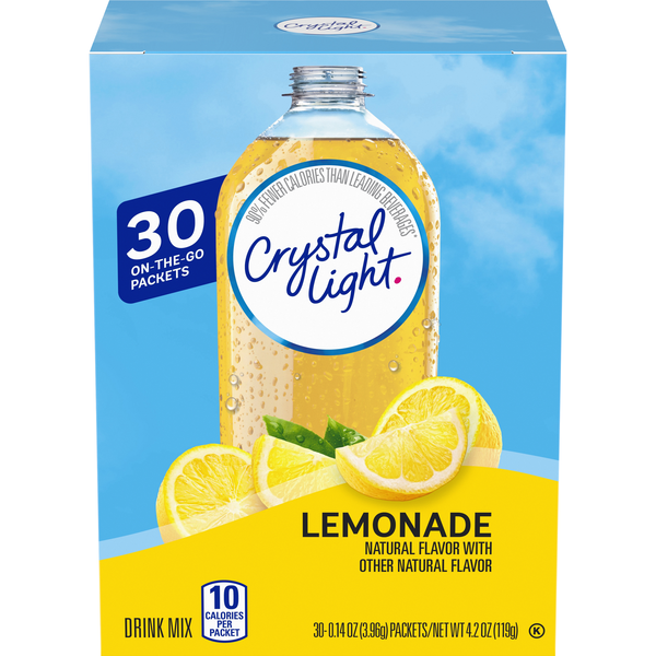 Save on Crystal Light On The Go Packets Drink Mix Lemonade - 30 ct ...
