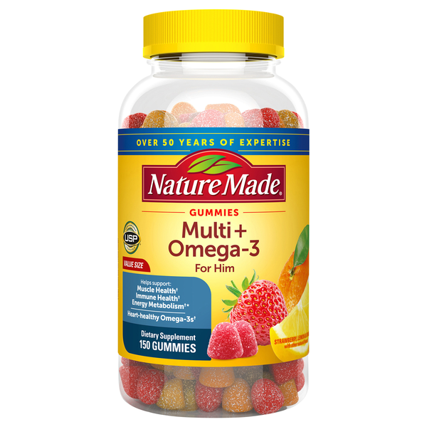 Save on Nature Made Strawberry Lemon Orange Multi for Him + Omega-3s ...