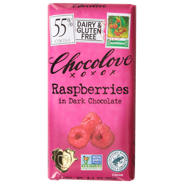 Save on Chocolove Gluten Free Raspberries Dark Chocolate Candy Bar 55% ...