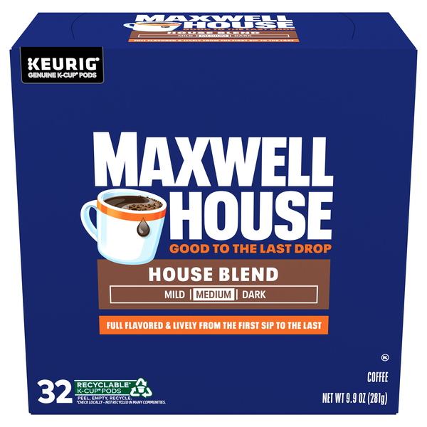 Save on Maxwell House House Blend Medium Roast Coffee K-Cup Pods Order ...