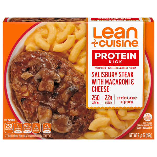 Save on Lean Cuisine Protein Kick Salisbury Steak w/Macaroni & Cheese ...