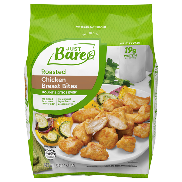 Save on Just Bare Roasted Chicken Breast Bites Frozen Order Online ...