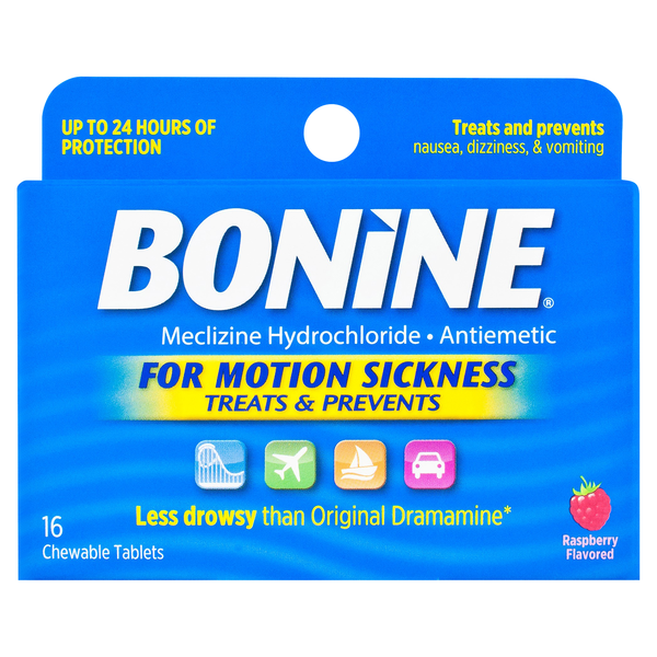 Save on Bonine Meclizine HCI for Motion Sickness Tabs Chewable ...