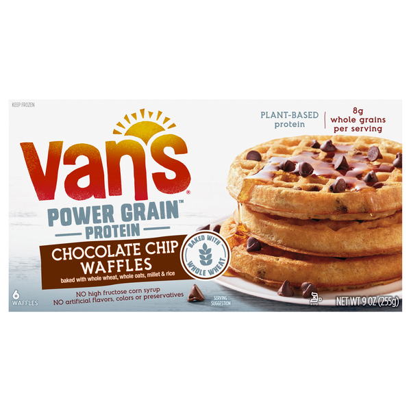 Save on Van's Power Grain Plant-Based Protein Chocolate Chip Waffles ...