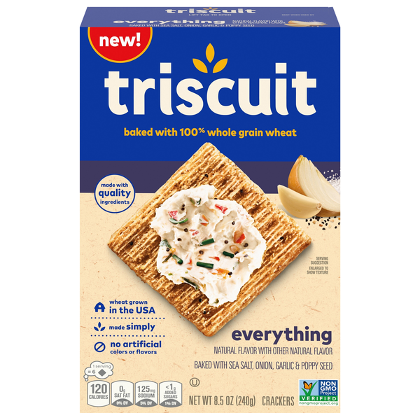 Save on Triscuit Everything Whole Grain Wheat Crackers Order Online ...