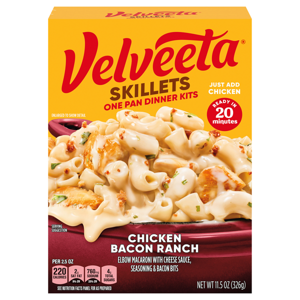 Save on Velveeta Skillets One Pan Dinner Kit Chicken Bacon Ranch Order ...