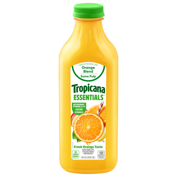 Save on Tropicana Essentials Some Pulp Orange Blend Juice Order Online ...