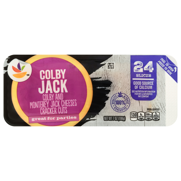 Save on Our Brand Colby Jack Cheese Cracker Cut Slices - 24 ct Order ...