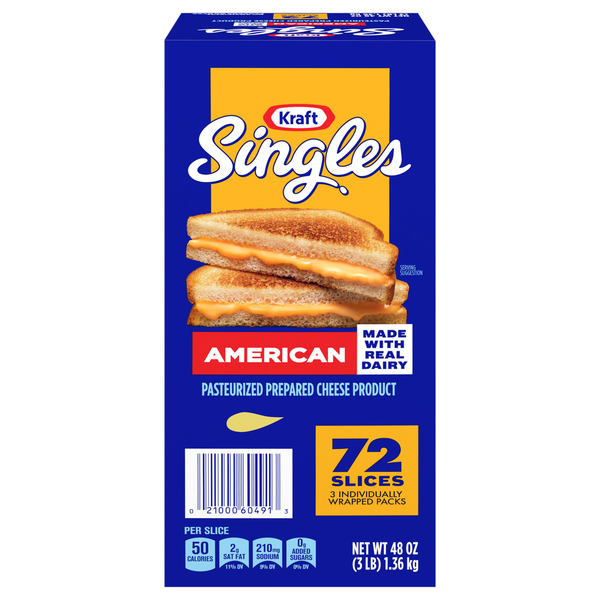 Save on Kraft Singles American Cheese Slices - 72 ct Order Online ...