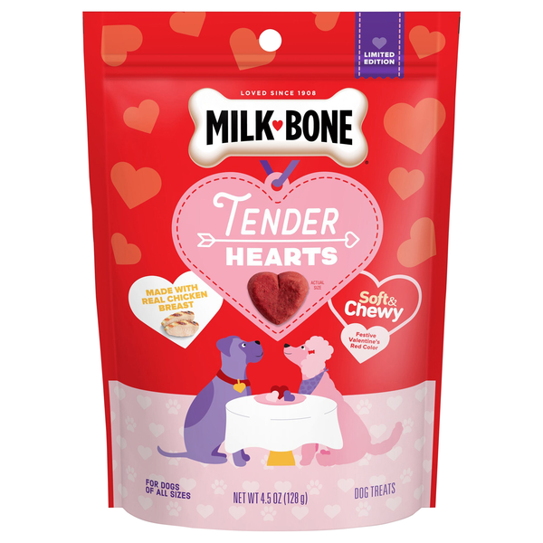 Save on Milk-Bone Tender Hearts Soft & Chewy Dog Treats Order Online ...