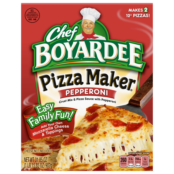 Save on Chef Boyardee Pizza Maker Crust Mix Sauce & Pepperoni Order ...