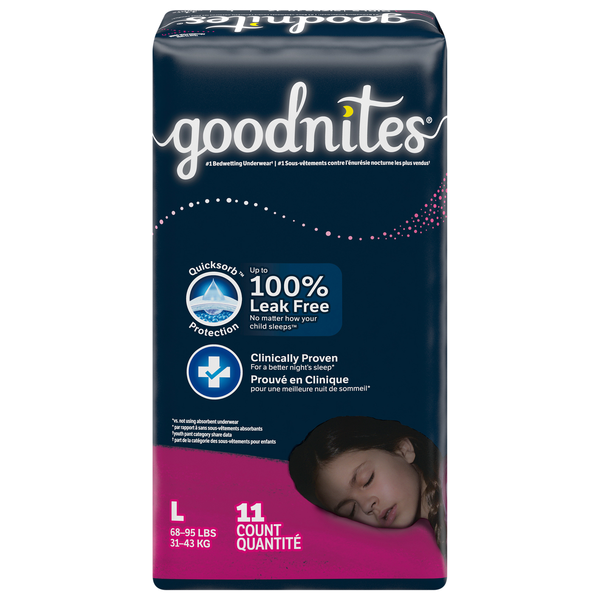 Save on GoodNites Girls L Nighttime Underwear 68-95 lb Order Online ...