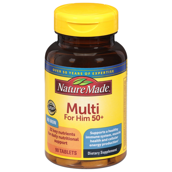 Save on Nature Made Multi for Him 50+ No Iron Dietary Supplement ...