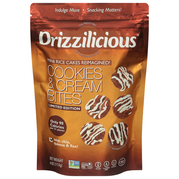 Save on Drizzilicious Cookies & Cream Bites Mini Rice Cakes Order ...