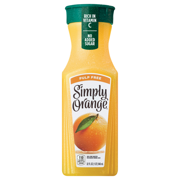 Save on Simply Orange Juice Pulp Free Order Online Delivery | MARTIN'S