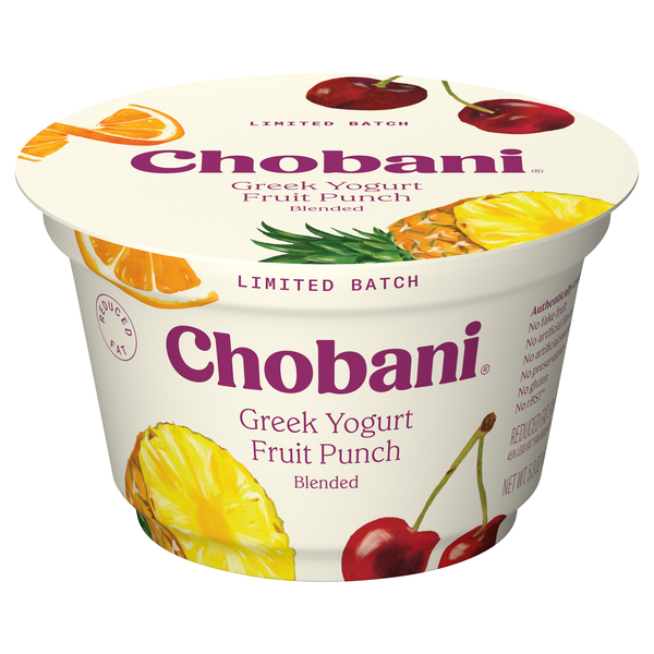 Save on Chobani Limited Batch Reduced Fat Fruit Punch Blended Greek ...