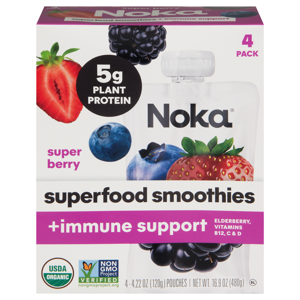 Save on Noka Superfood Smoothies + Immune Support Super Berry - 4 ct ...