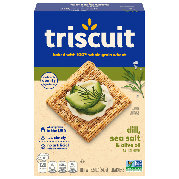 Save on Triscuit Dill Sea Salt & Olive Oil Whole Grain Wheat Crackers ...